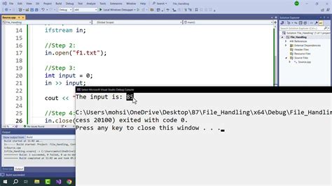 2 Pf File Handling Reading From A File On Desktop Youtube