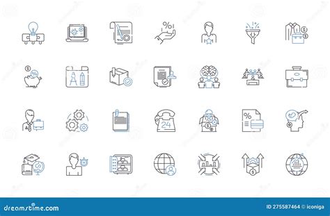 Budget Line Icons Collection Frugal Economical Cost Effective