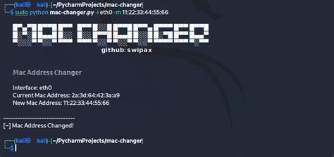 Github Swipax Mac Changer Python Mac Changer