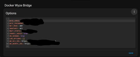 Missing Credentials Wyzeemail Wyzepassword After Update · Issue 683 · Mrlt8docker Wyze