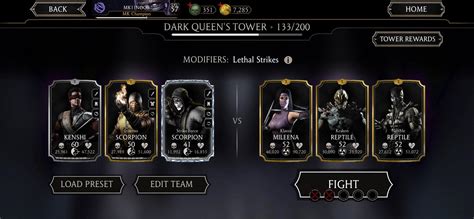 This Is The Team That Im Using In The Dark Queens Tower And Fatal Dark