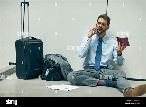 What Do You Mean I Cant Fly Out Today A Handsome Young Businessman