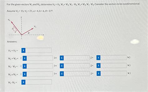 Solved For The Given Vectors V1 ﻿and V2 ﻿determine