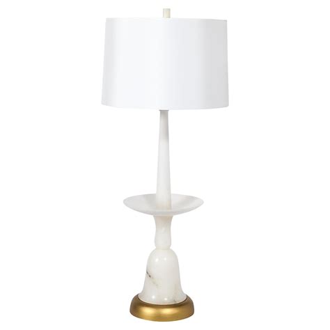 Mid Century Modernist Sculptural Balustrade Form Table Lamp In Carrera Marble For Sale At StDibs