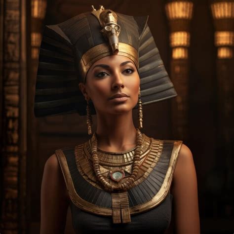 Premium Ai Image Queen Nefertiti Of Egypt In Her Elegant Regal Attire