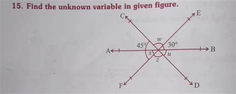 Find The Unknown Variable In Given Figure Filo