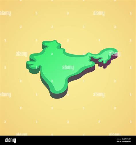 Isometric stylized simplified 3D map of India Stock Vector Image & Art - Alamy