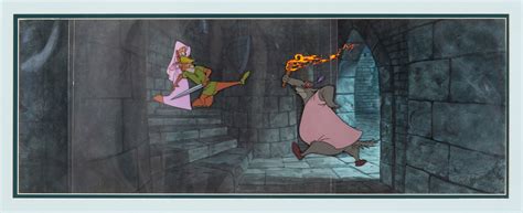 Robin Hood Animation Cel Setup On Master Production Background With