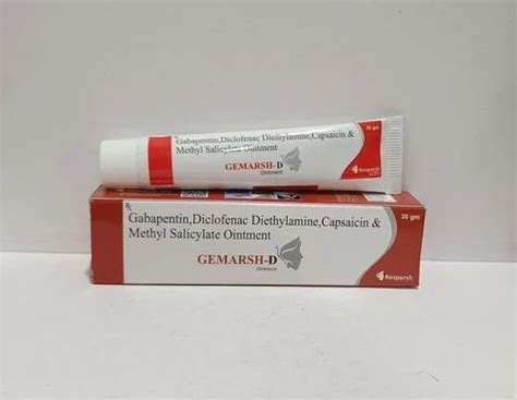 Gabapentin Diclofenac Diethylamine Capsaicin Methyl Salicylate Ointment At ₹ 235 Tube