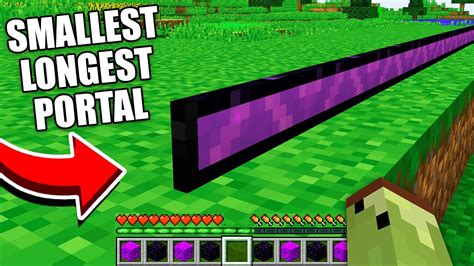 How To Build Smallest Longest Nether Portal In Minecraft Amazing Portal Youtube