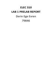 DC And Transient Analysis For ELEC 310 Lab 1 Prelab Report Course Hero