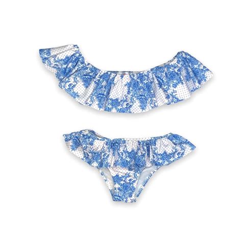 Piccoli Principi Cloe Blue Roses W Pink Dot Bikini I Love Sweet Treatz