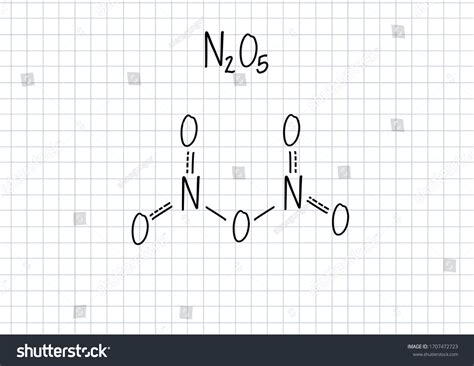 Dinitrogen Pentoxide Formula Handwritten Chemical Formula Stock
