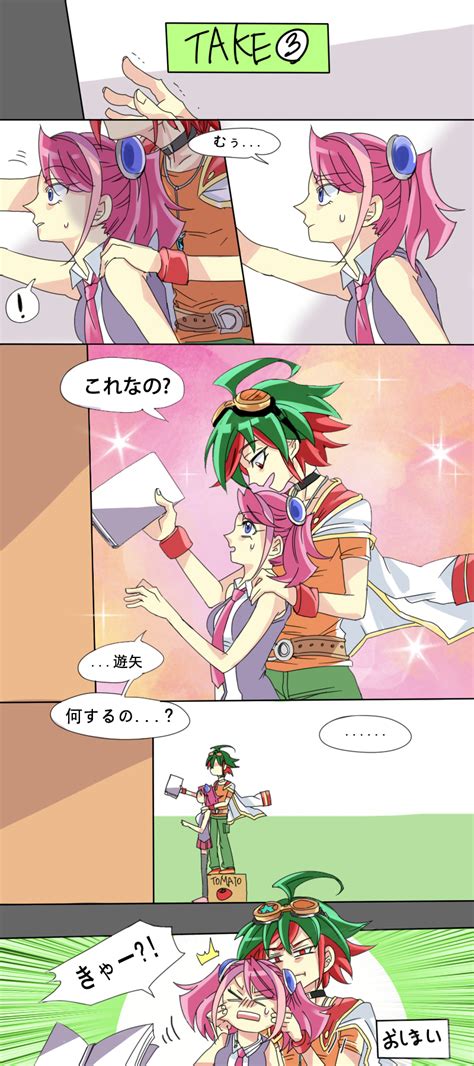 Hiiragi Yuzu And Sakaki Yuya Yu Gi Oh And 1 More Drawn By Chorogy