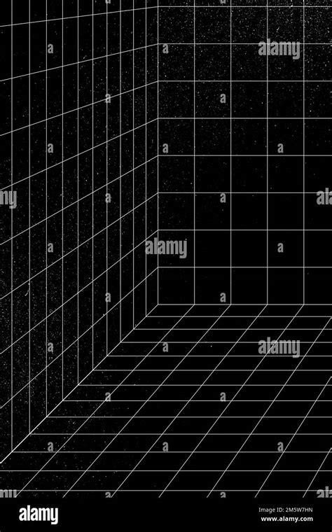 3d Wireframe Grid Room Background Vector Stock Vector Image And Art Alamy