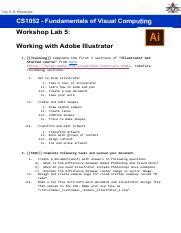 Module 5 Workshop Pdf CS1052 Fundamentals Of Visual Computing