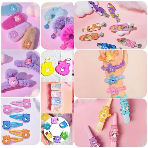 Be Woman 現預 Care Bears 彩虹熊 愛心熊 鯊魚夾 髮夾 髮圈 髮爪 化妝鏡 鏡子 梳子 髮箍 蝦皮購物