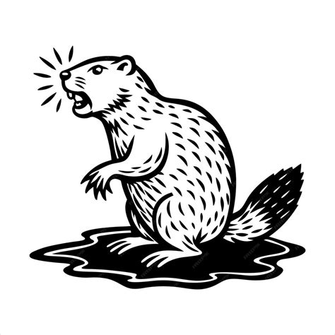 Beaver Tail Slapping Svg | Premium AI-generated vector