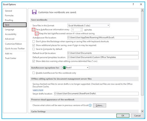 How To Turn On Autosave In Excel