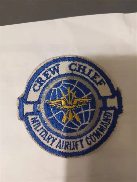 Usaf Crew Chief Military Airlift Command Round Color Patch 1635