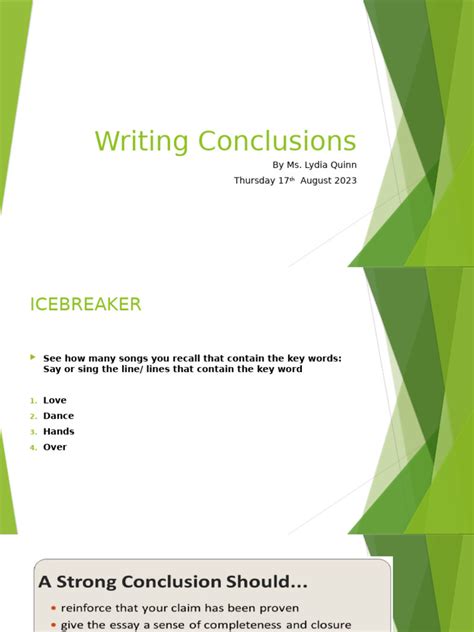 Lesson 4 Writing Essay Conclusions Pdf Essays