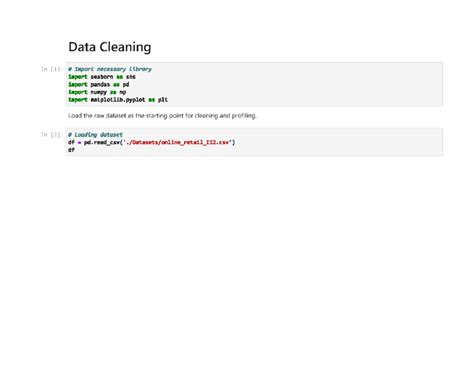 Data Cleaning And Eda For Online Retail Course Code Eda Studocu