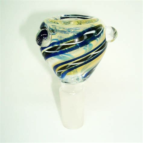 Kings Pipes Online Headshop Blue And White Swirl Glass Bowl Piece Leafly