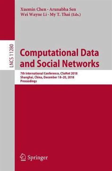 Computational Data And Social Networks 9783030046477 Boeken