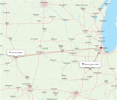 Flights From Omaha To Bloomington OMA To BMI Airlines Best Routes Flight Routes