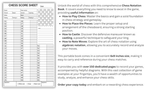 Chess Notation Book Over 150 Games With Diagrams Darby Hyperion