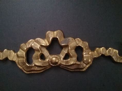 Vintage Brass Mount Ormolu Ribbon Bow French Country Cottage Decorative