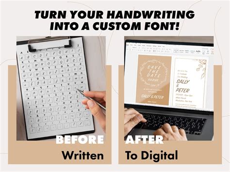 Create Your Own Font Handwriting Font Customizable Font Bespoke