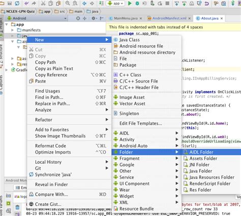 How Can I Add The Aidl File To Android Studio From The In App Billing