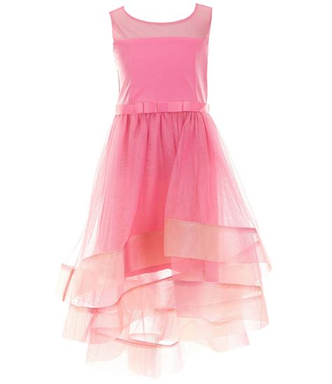 Bonnie Jean Big Girls 7 16 Illusion Neckline High Low Hem Skirted