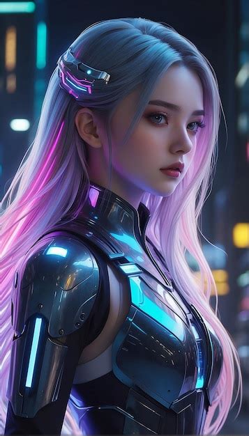 Premium Photo A Woman With Purple Hair And A Purple Hair That Says