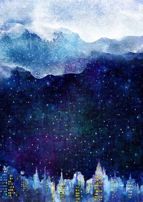 By Hajin Bae Blue Art Prints Night Art Posters And Prints