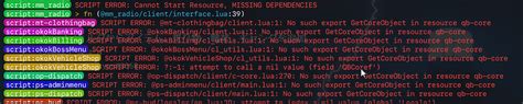 Qbcore Is Not Working Qbcore Cfx Re Community
