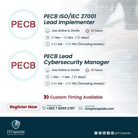 Itcapside On Linkedin Pecb Cybersecuritytraining Iso27001