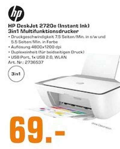 Hp Deskjet E Instant Ink In Multifunktionsdrucker Angebot Bei Saturn Prospekte De