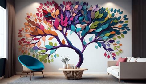 Premium Ai Image Elegant Abstract Tree With Leaves On Hanging