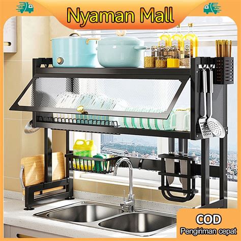 Jual Rak Piring Wastafel Stainless Steel Multifungsi Rak Dapur Rak Rak