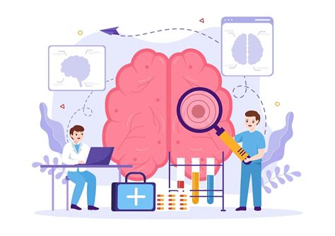 Premium Vector Human Brain Stroke Vector Illustration With Scientific