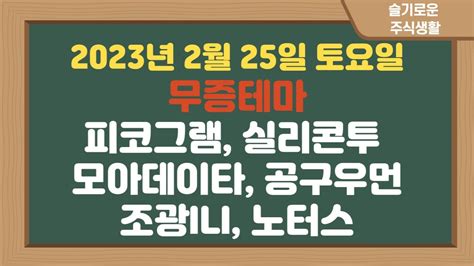 피코그램 실리콘투 모아데이타 공구우먼 조광ILI 노터스 YouTube