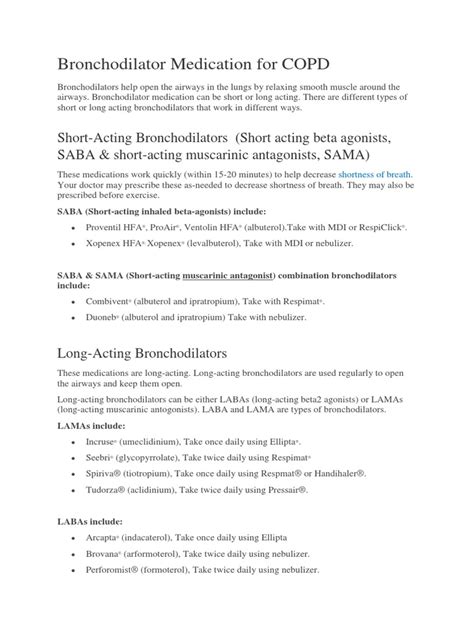 Bronchodilator Pdf Functional Group Drugs