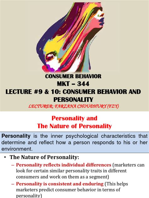 Mkt 344 Lecture 9 And10 Personality Pdf Id Psychology