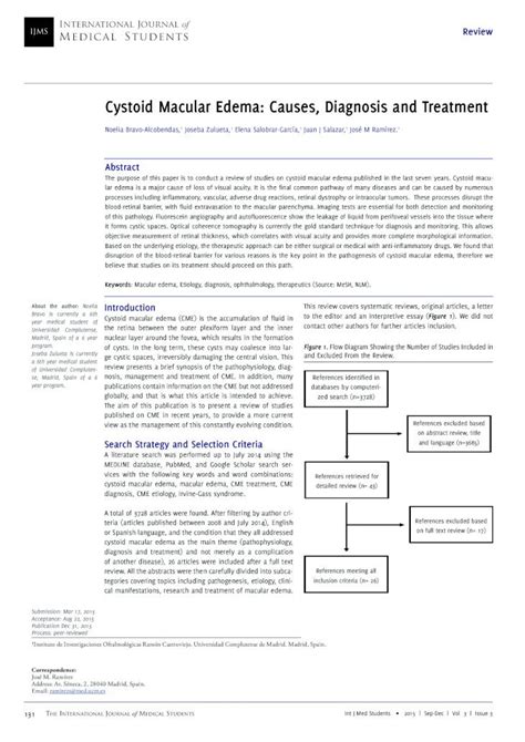 Pdf Cystoid Macular Edema Causes Diagnosis And Treatment Macular