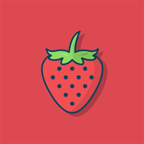 Premium Vector Flat Strawberry Illustration