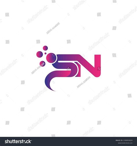 Letter Sn Logo Sn Logo Bubble Stock Vector Royalty Free 2189954029 Shutterstock