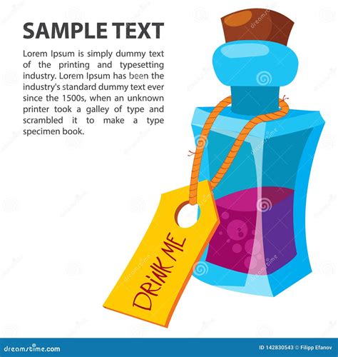 Elixir In Glass Bottle Vector Silhouette Isolated On White Black Shape