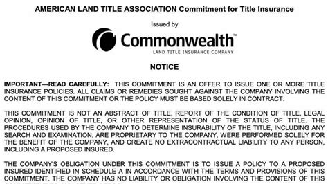 Commercial Real Estate Title Commitment At Alan Fortune Blog